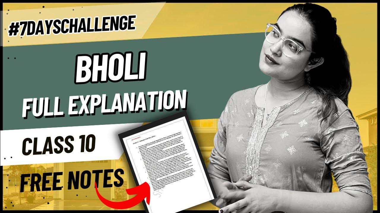 BHOLI Class 10 Full explanation | BHOLI summary by Shipra Mishra - YouTube