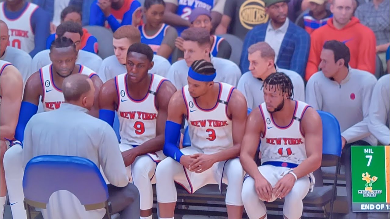 NBA 2K23 online h2h Knicks vs '71 Bucks at MSG - YouTube