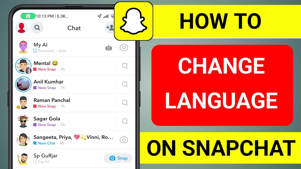 how to change language on snapchat 2024 | snapchat ki language kaise ...