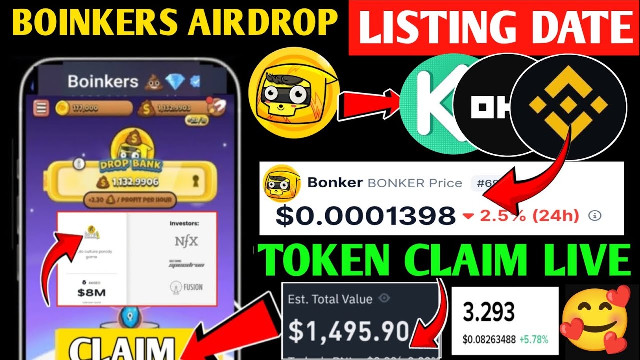 Boinkers Airdrop Listing Date Tokens Withdrwal Process | Boinker Coin ...