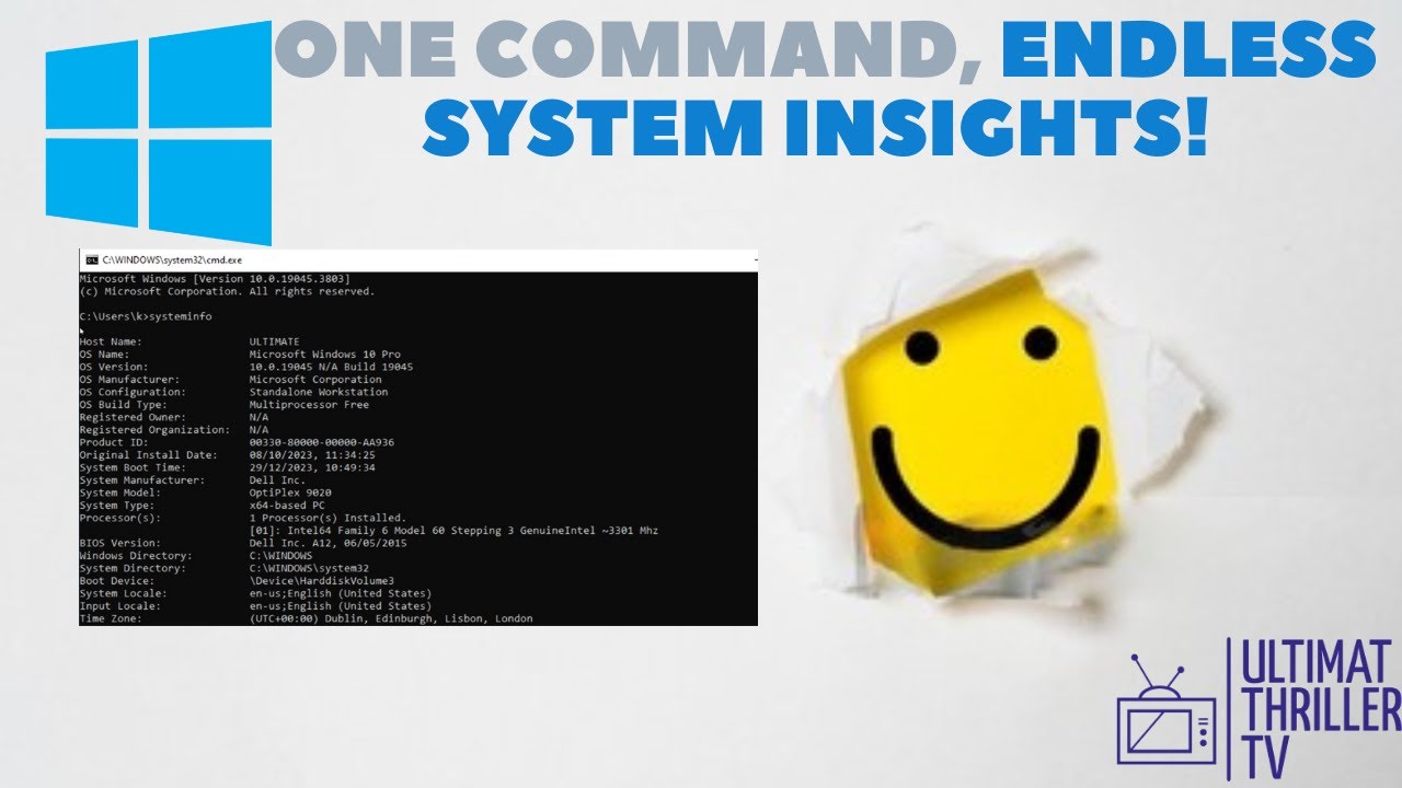One Command, Full System Details: Mastering systeminfo - YouTube