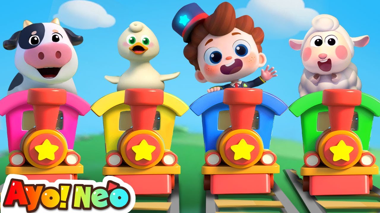 Kereta Api Mengantar Hewan Pulang🚂| Lagu Hewan | Lagu Kereta | Ayo! Neo ...
