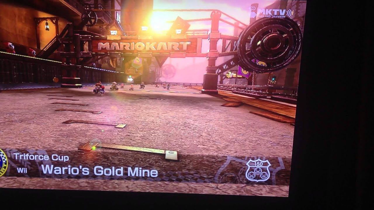 Mario Kart 8 Wario Goldmine Green Shell Ricochet Highlight - YouTube