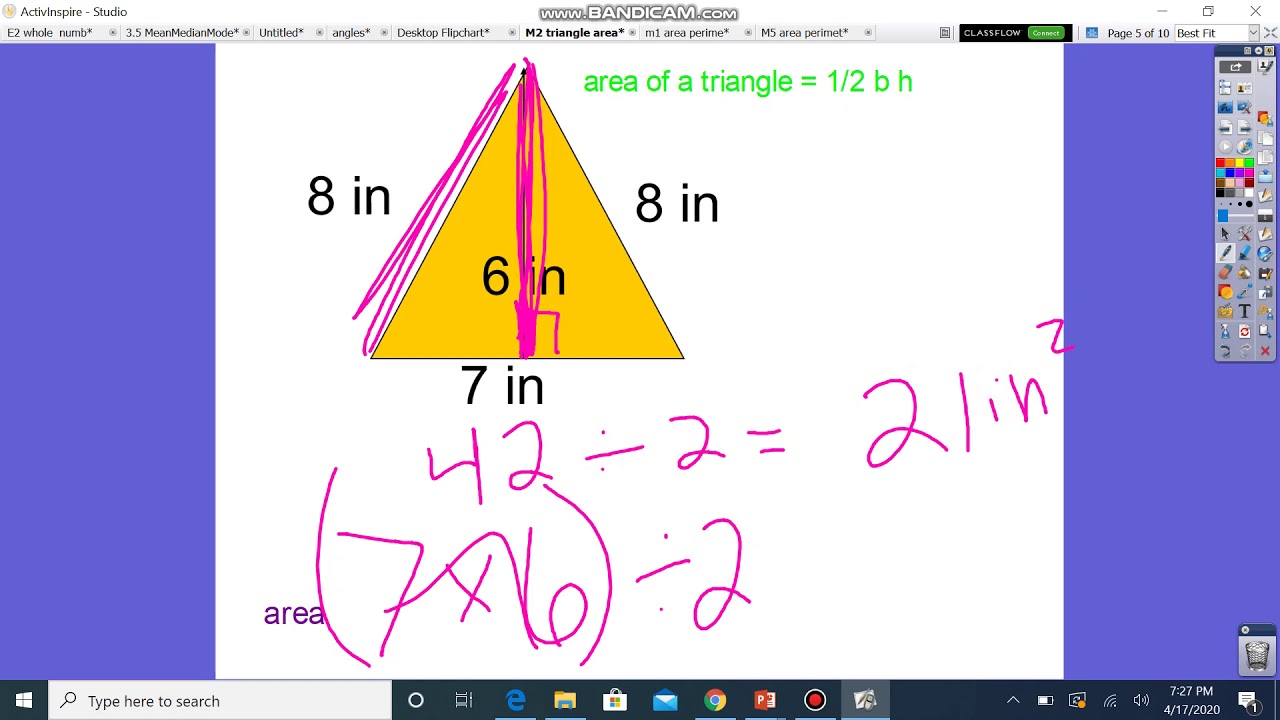Area review (rectangles, triangles, wonky shapes) - YouTube