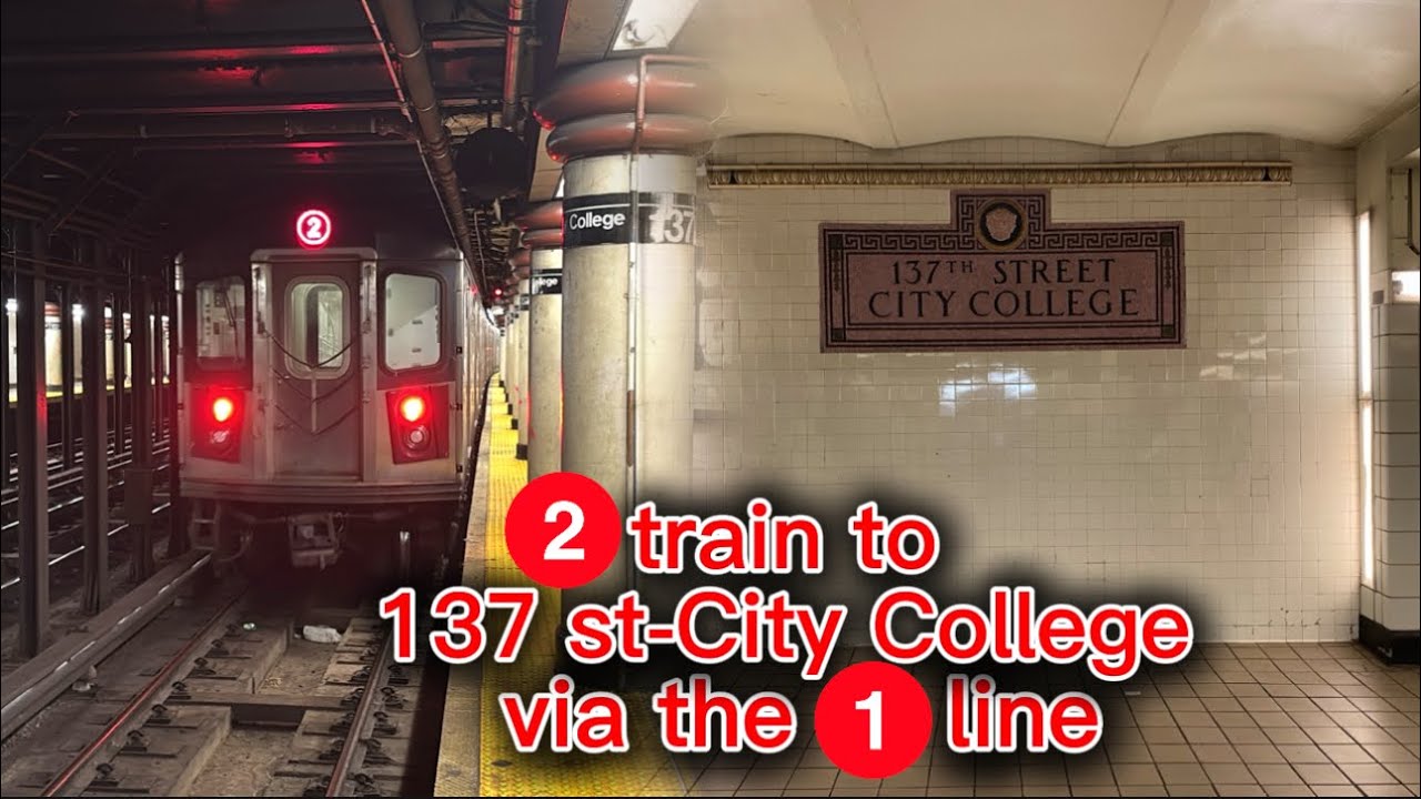 R142 2 train to 137 st-City College via the 1 line (Emergency Reroute ...