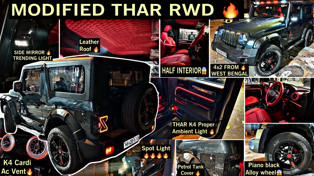 Thar 4x2 Dominance 🔥 Thar 2023 modification 🤩 Thar modification with ...