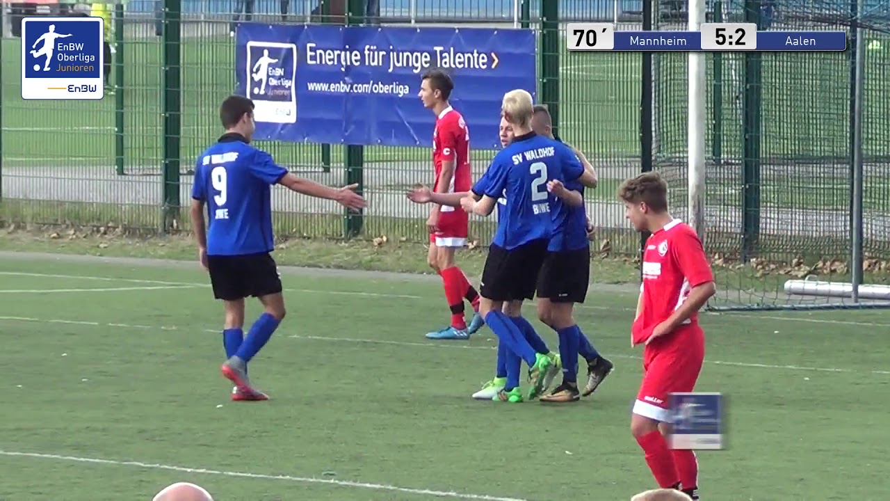 B-Junioren - 5:2 - Niklas Halblaub - SV Waldhof Mannheim vs VfR Aalen ...