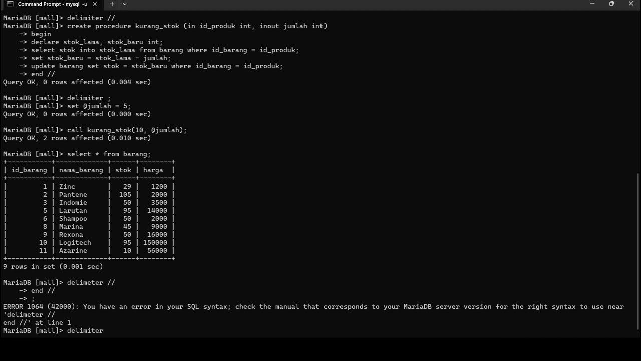 Stored Procedure dan Function Part 2 | Teknologi Basis Data - YouTube