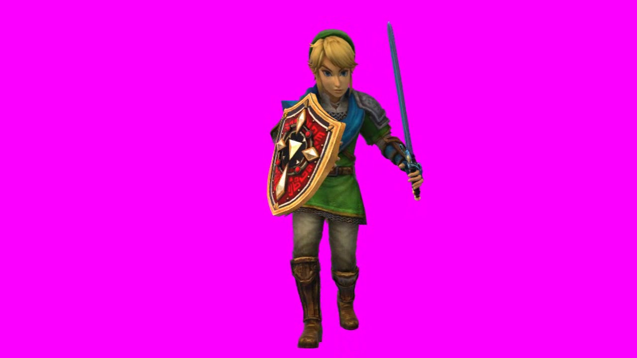 Link green zelda walk animated front chroma - YouTube