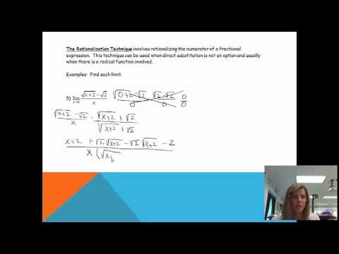 Finding Limits Using the Rationalization Technique - YouTube