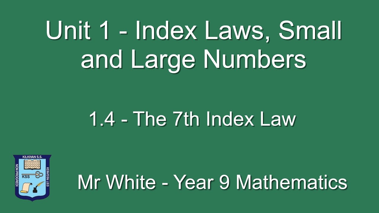 1.4 - The 7th Index Law - YouTube