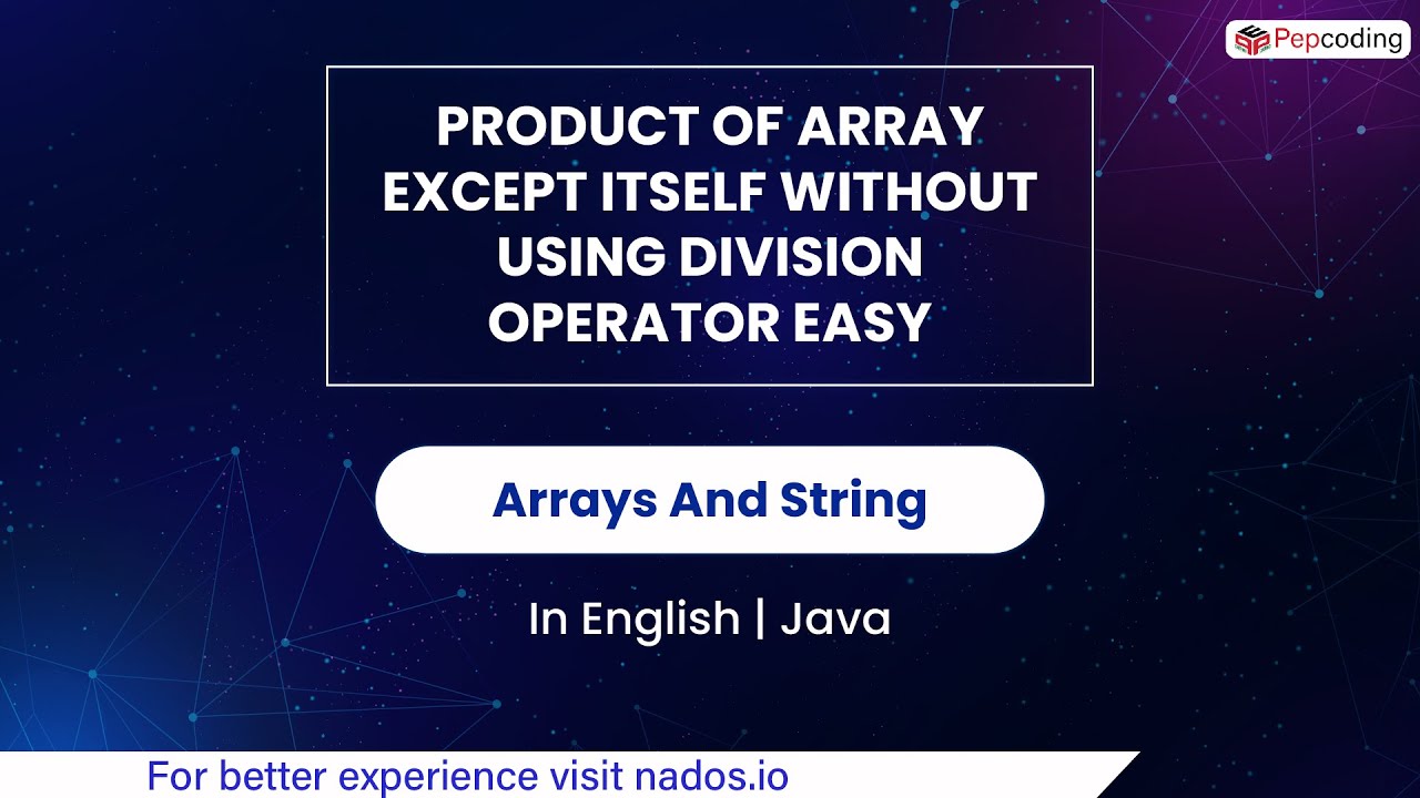 Product Of Ary Except Itself Without Using Division Operator Easy Product Of Ary Except Itself Without Using Division Operator Easy