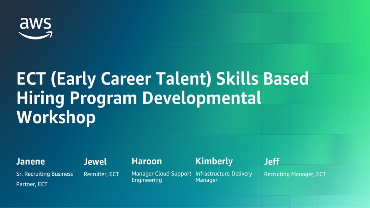 Early Career Talent skills based hiring program development workshop ...