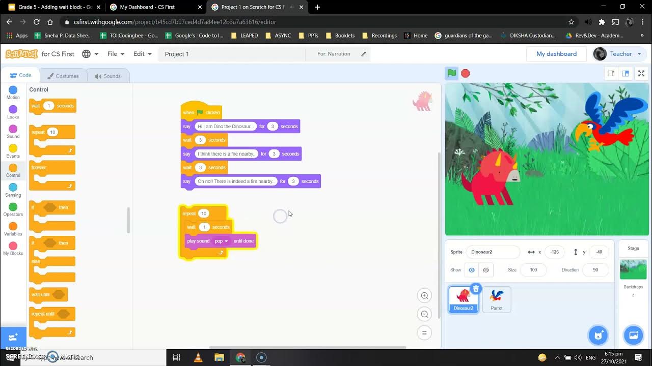 Use of Repeat and Forever block in Scratch - YouTube
