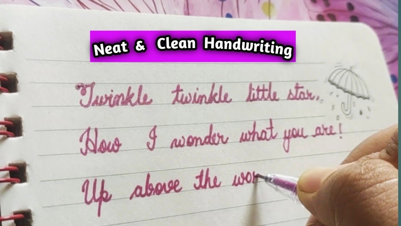 Twinkle Twinkle Little Star ||Re-upload|| Cursive Handwriting || Neat ...