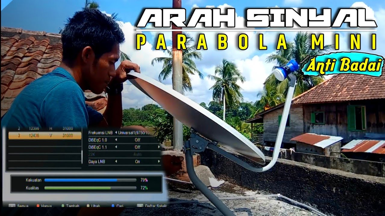 Cara mencari sinyal parabola mini‼️Trecking parabola mini - YouTube