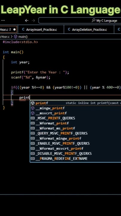 How to Check Leap Year or Not in C Language | #clanguage #coding #trending #short #viralshorts ...