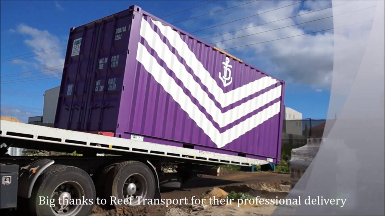 Sea Containers WA supports the Fremantle Dockers - YouTube