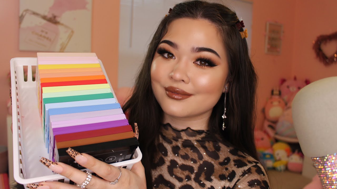 ASMR Colourpop Eyeshadow Palette Collection 🤎 - YouTube