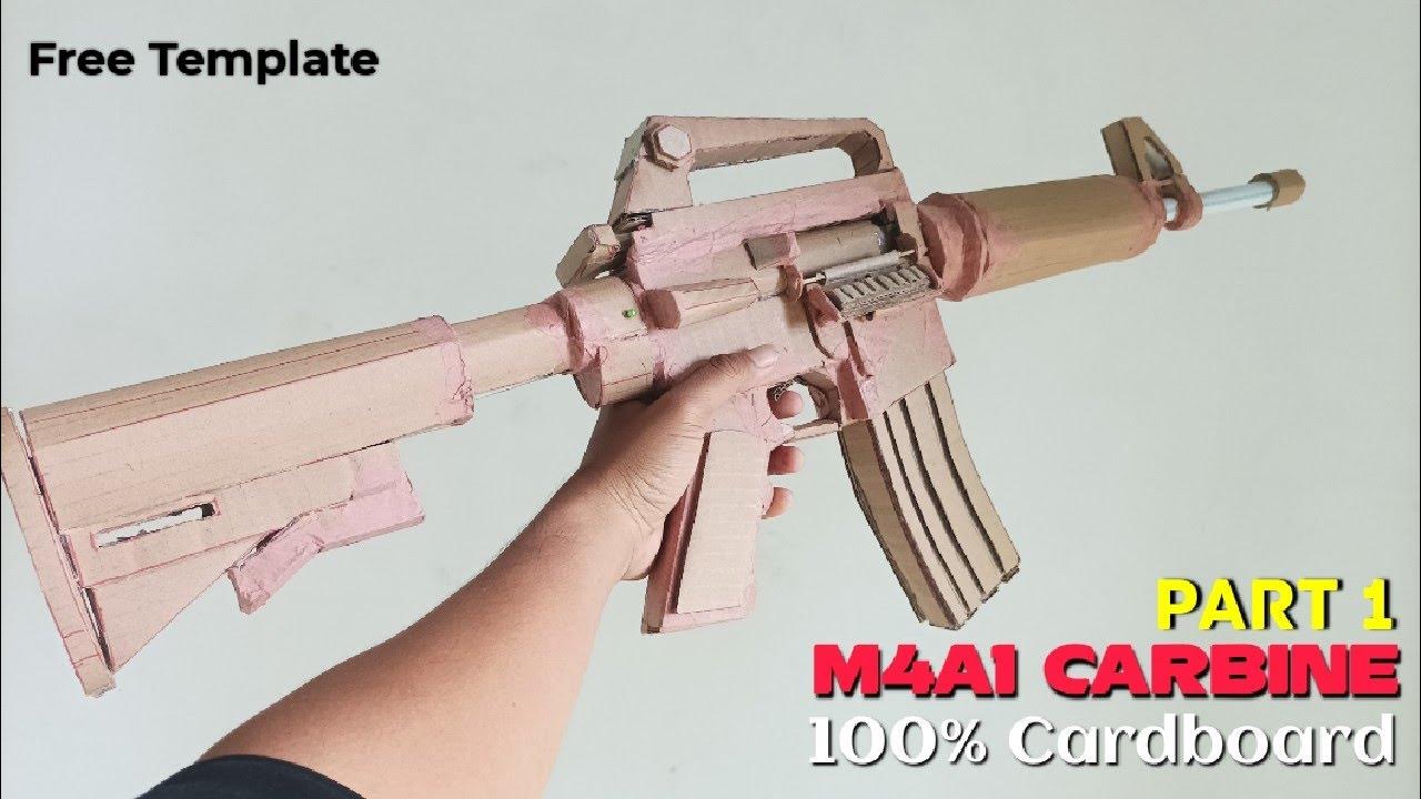 Cardboard M4A1 Carbine Tutorial - YouTube