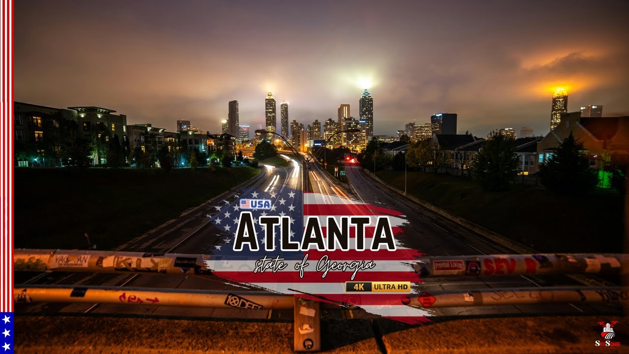 Atlanta 4K Drone Footage | Stunning Skyline & Aerial Tour at Night ...