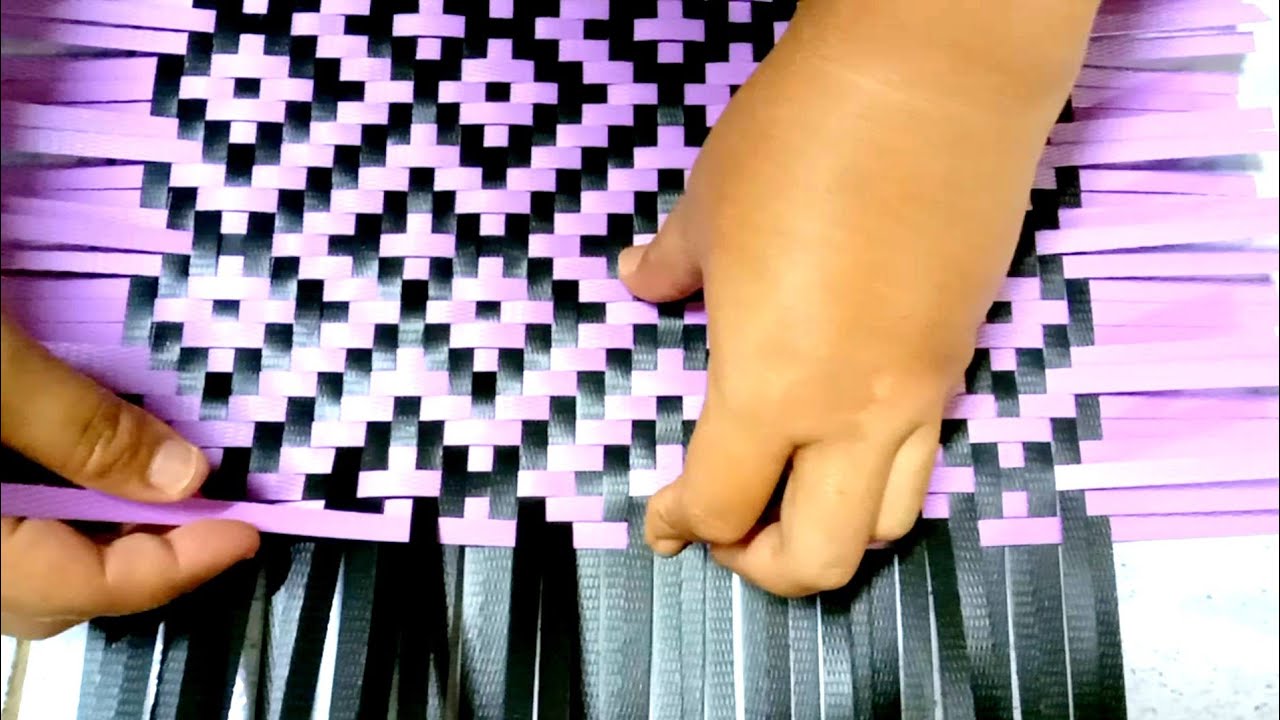 D.I.Y. TUTORIAL ANYAMAN CORAK TIKAR/KRAFTANGAN KREATIF/KERAJINAN TANGAN ...