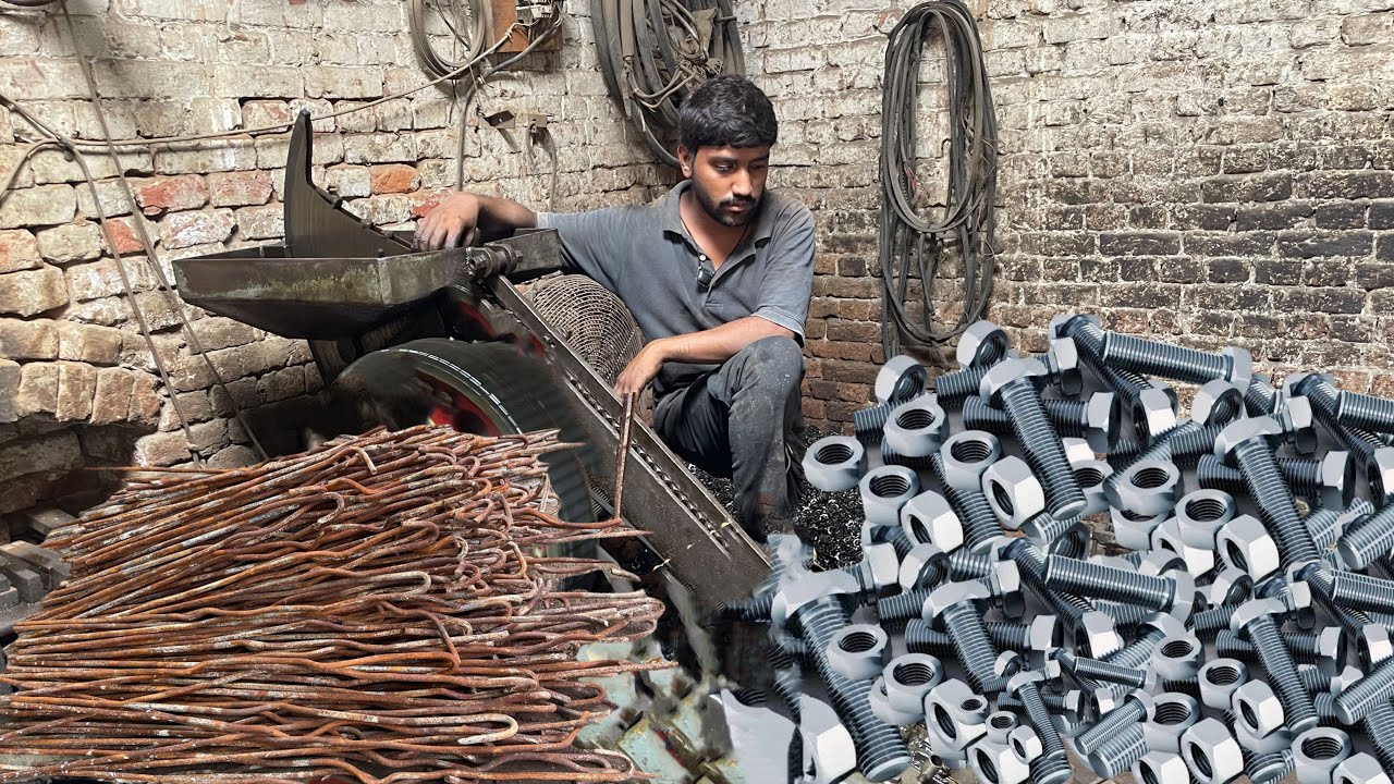 Amazing powerful factory manufacturing process of Hex bolts - YouTube
