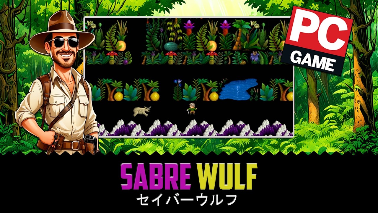 SABRE WULF - the original Spectrum game in full colour running on a PC ...