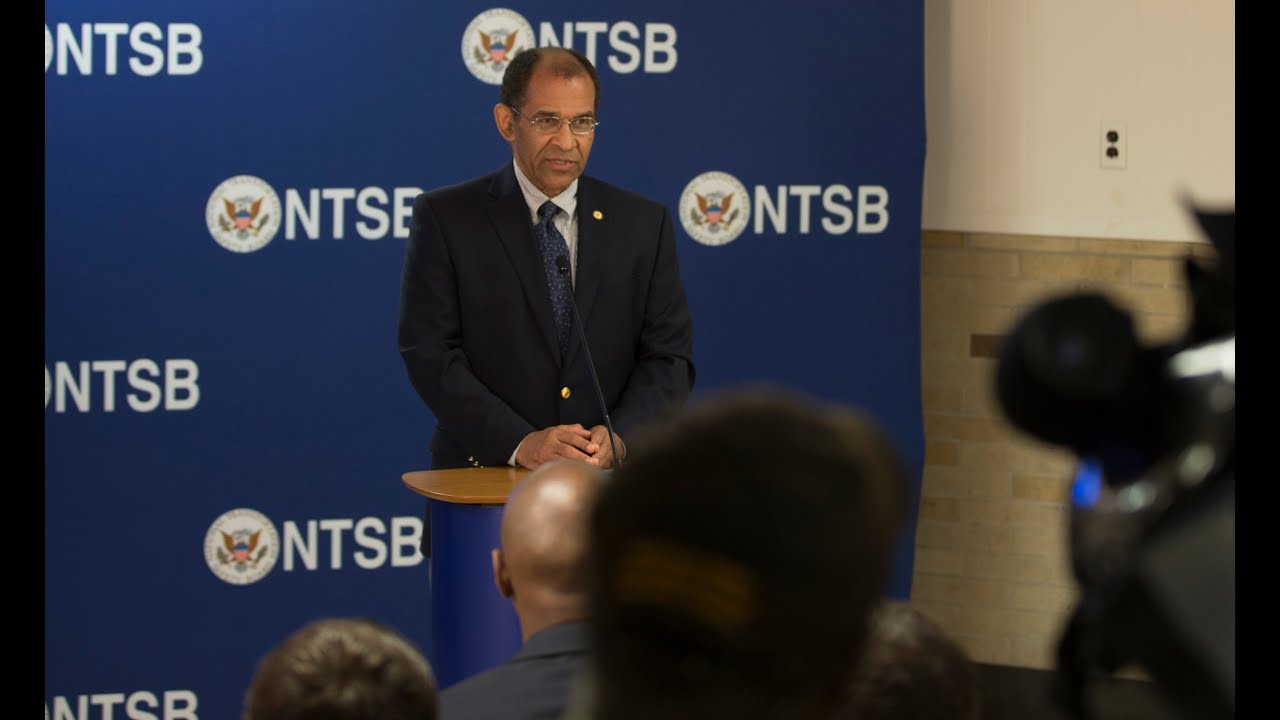 Acting Chairman Christopher Hart briefs the media on the findings from ...