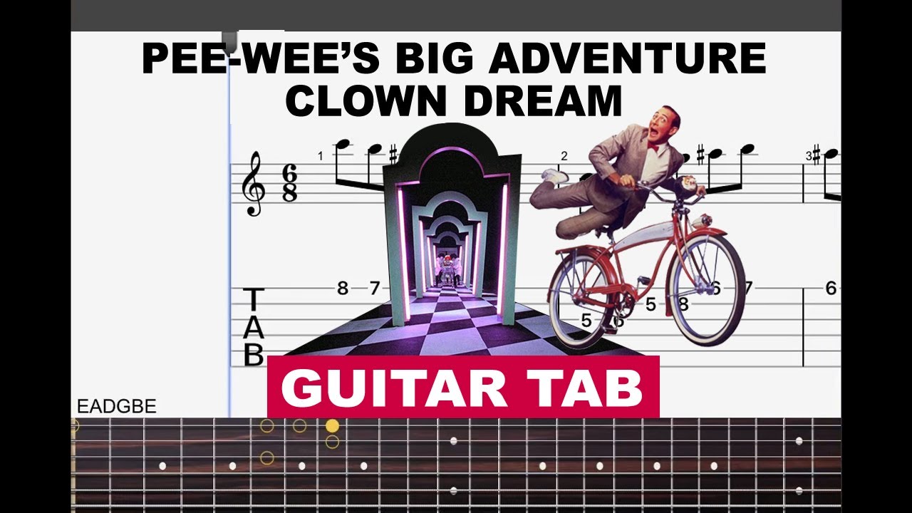 Pee-wee's Big Adventure - Clown Dream - Fingerstyle Guitar Tab - YouTube