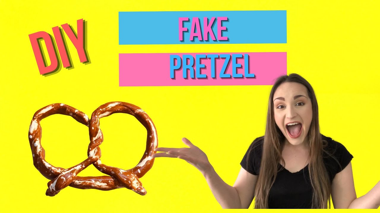HOW TO MAKE FAKE PRETZEL// Using air dry clay to make an easy faux ...