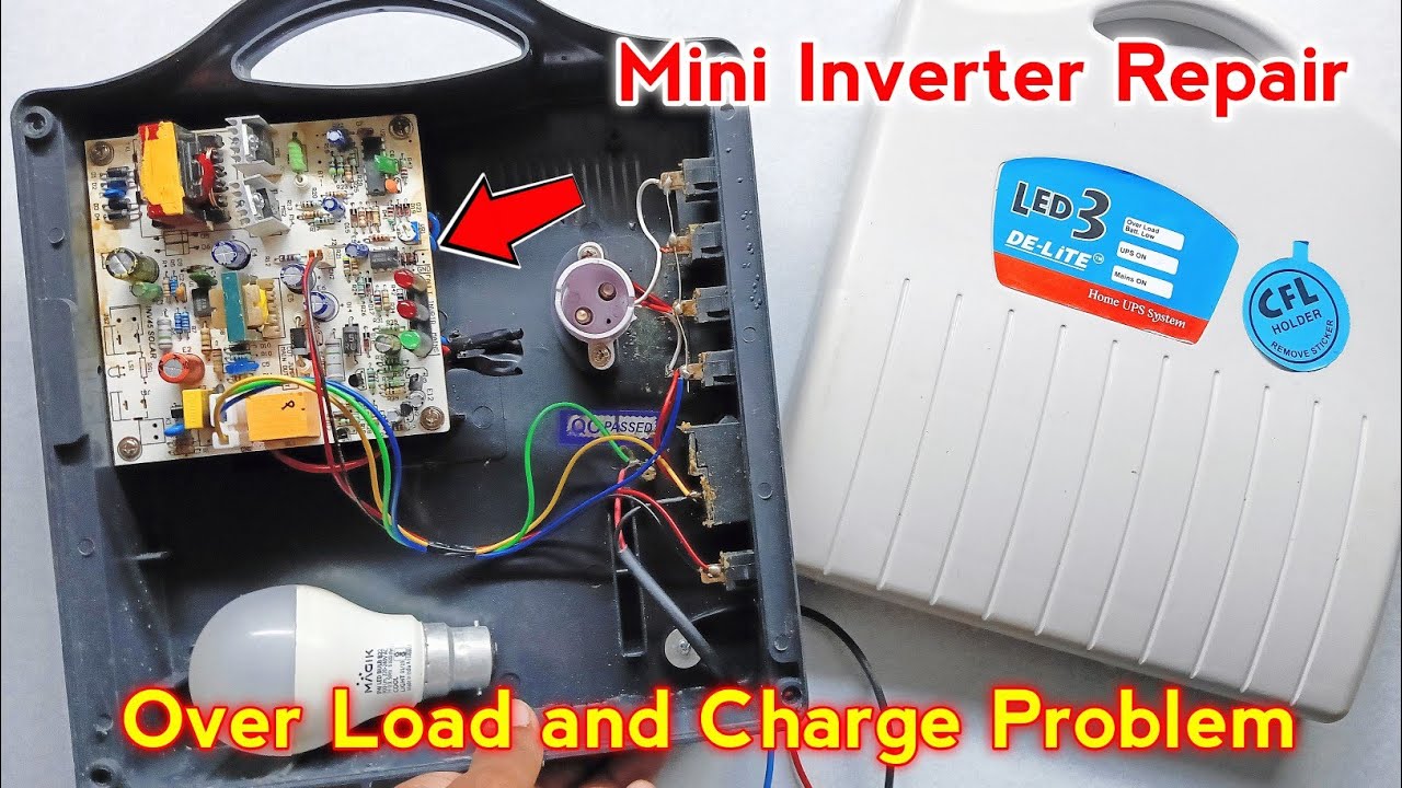 Mini Inverter Over Load & Charging Problem | 45watt 3Light Inverter ...
