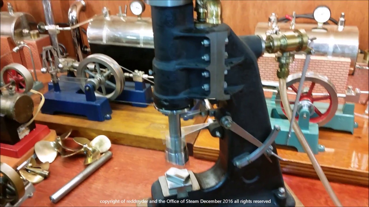 Paul Breisch Steam Hammer Air Tested at the Office of Steam - YouTube