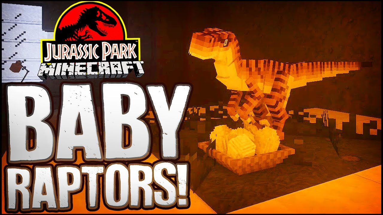 Jurassic Park Minecraft | BABY RAPTOR HATCHERY (Minecraft Dinosaurs ...