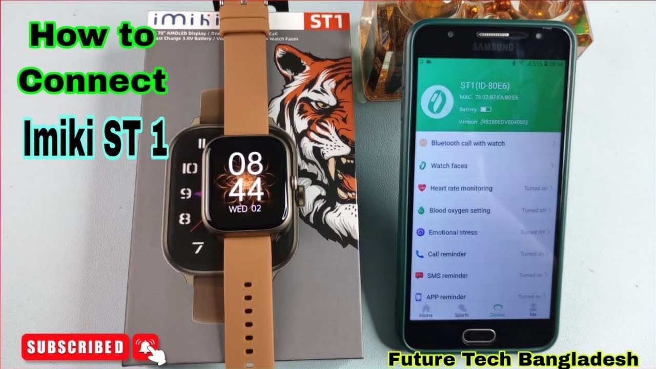 How to Connect IMIKI ST1 Smart Watch 2023 || Future Tech Bangladesh || Tech Den - YouTube
