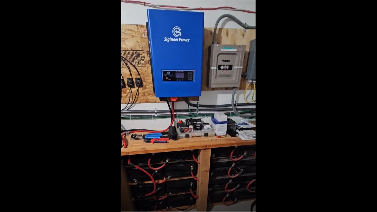 Huge Off Grid Solar System with 3 pcs of M12048D Inverters - YouTube