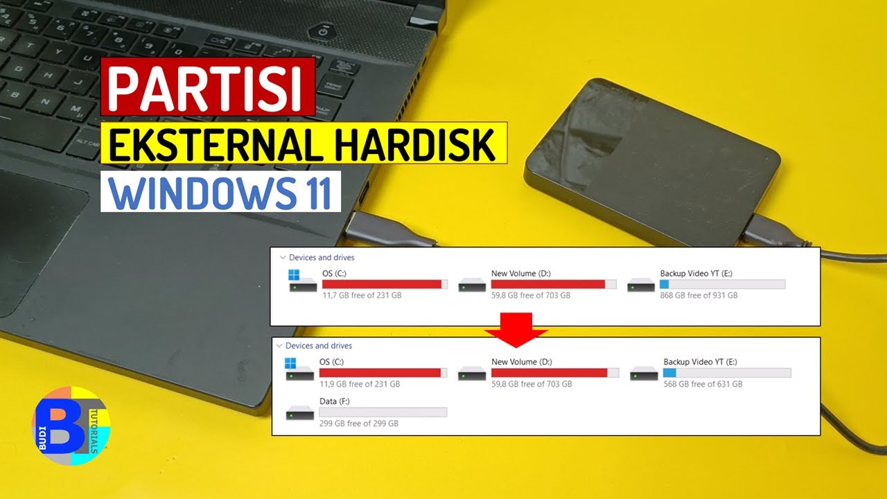 Cara Partisi Hardisk Eksternal di Laptop Windows 11 - YouTube