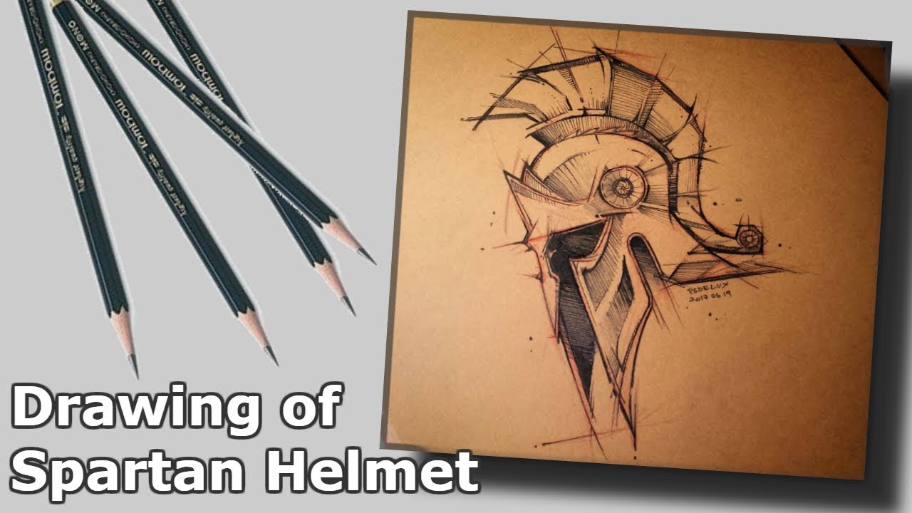 Amazing Drawing of a Helmet (2019 Drawing) - YouTube