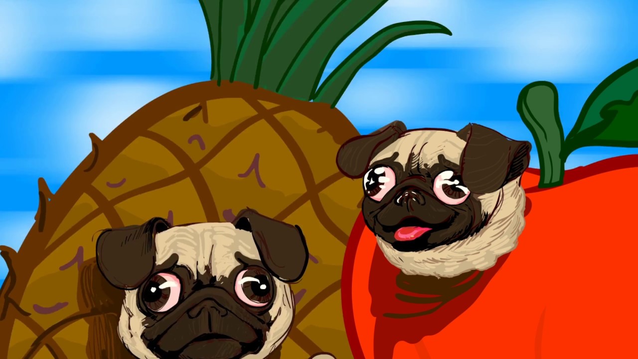 Hoppi's PPAP: Apple Pug Pineapple Pug Sing and Dance along! - YouTube