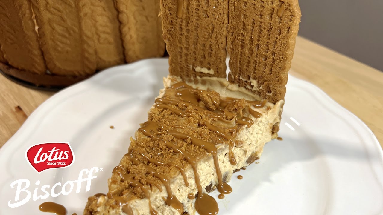 The ONLY Biscoff Cheesecake Recipe You Need [No Bake / Halal] - YouTube