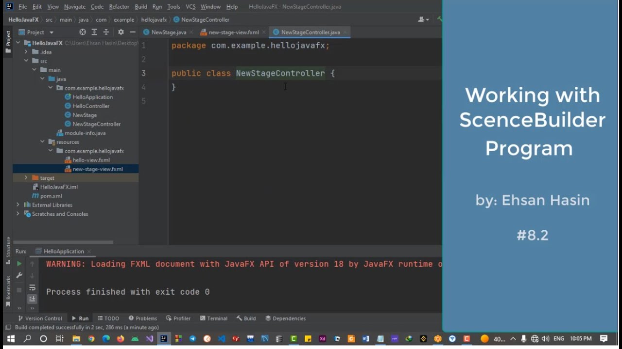 8- JavaFX Video Tutorials - Working with ScenceBuilder Program Part 2 ...