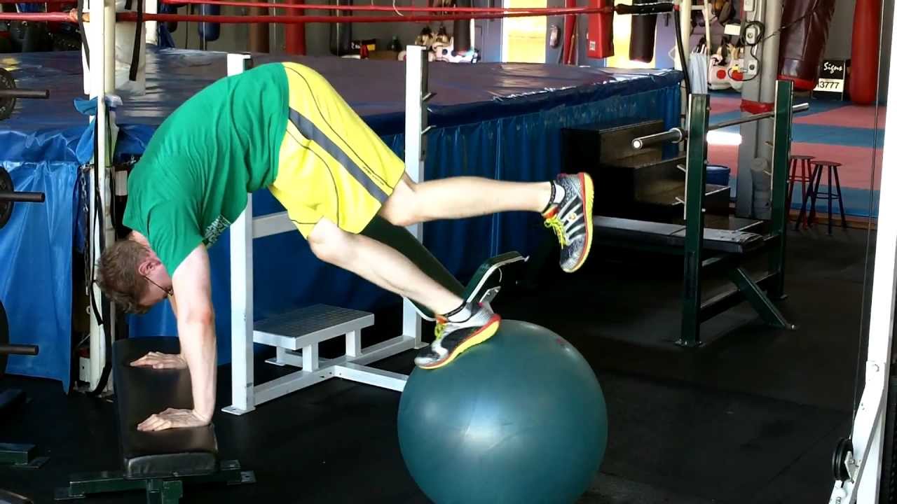 Stability Ball Roll Out to Pike - Progression 1, 2 & 3 - YouTube