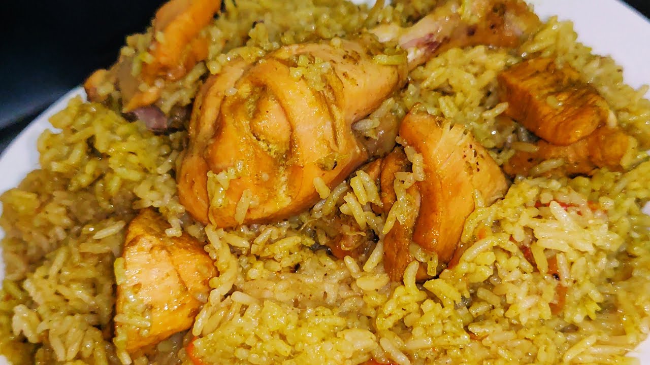 Green Chicken Pulao Recipe | Murg pulao in green masala - YouTube