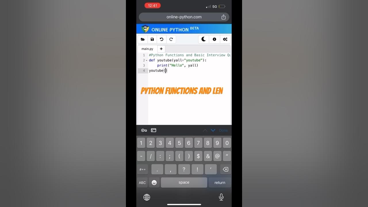 Python Made Easy: Functions & Python Len #python #coding #shorts - YouTube
