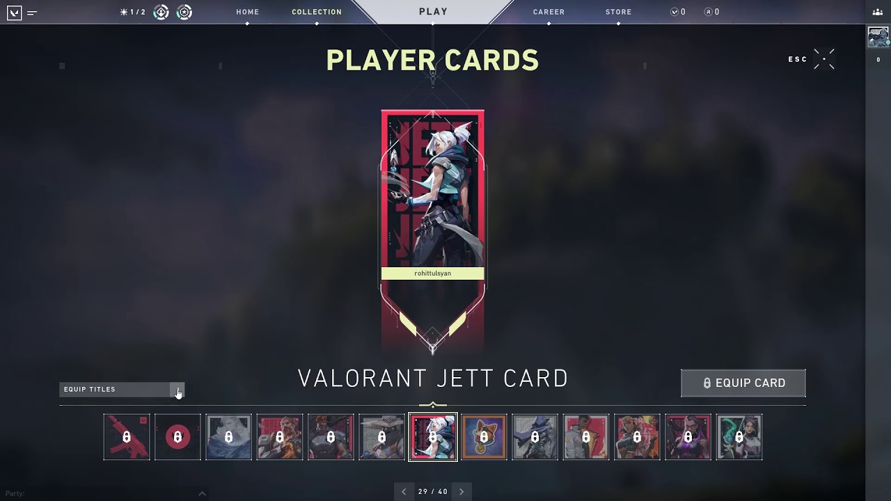 Valorant All Player Cards | Cosmetic Items - YouTube