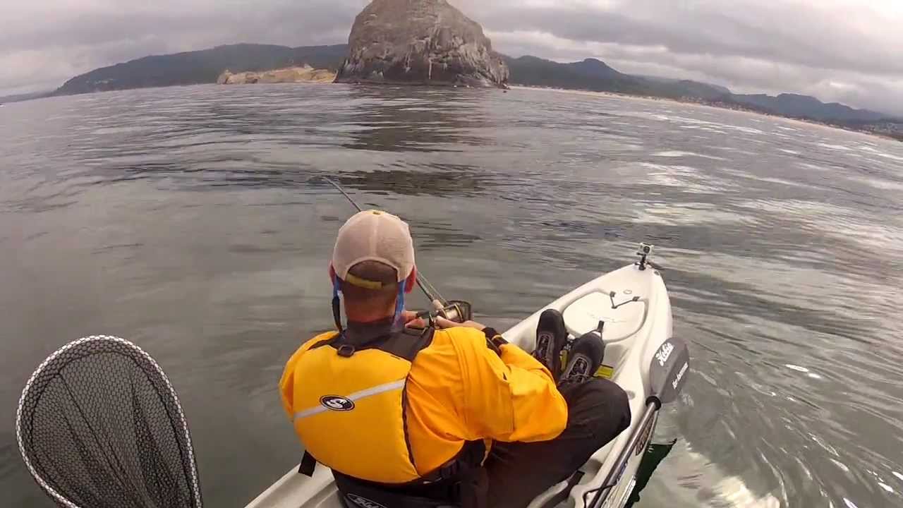 Kayak Fishing in Pacific City Oregon for Cabezon - YouTube