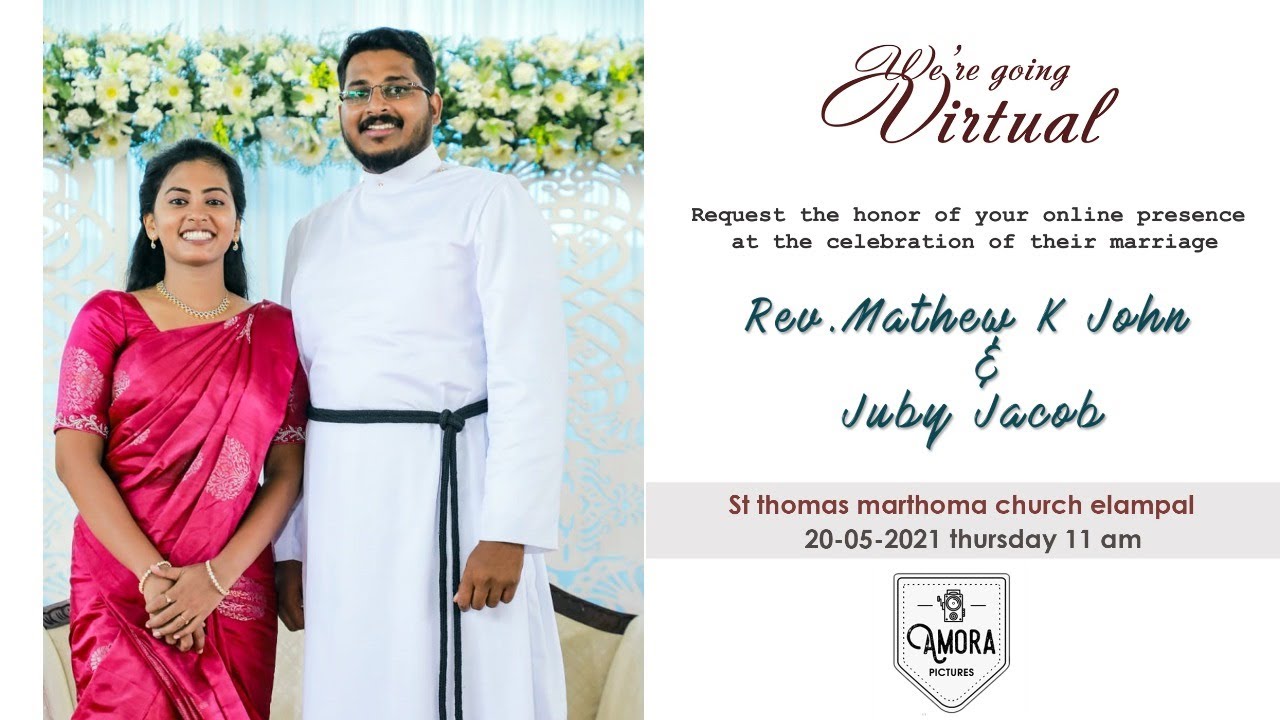 Rev.Mathew K John & Juby Jacob | Wedding Live Webcast - YouTube
