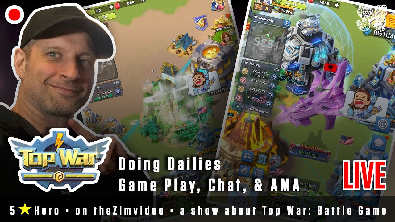 Top War - LIVE - Doing Dailies, Game Play & Chat - YouTube