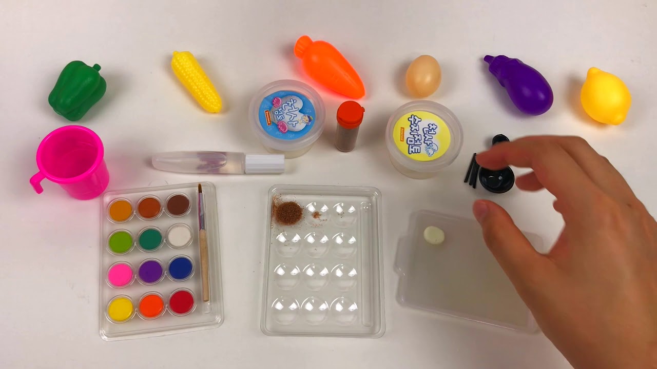 Play with baby sharks, baby dolls. Cooking class angel clay food ...