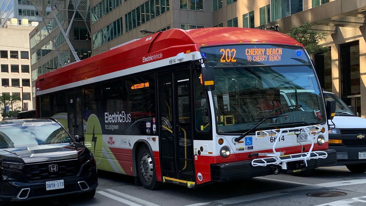 TTC Full Eastbound Ride Video on 6614 on route 202 Cherry Beach to ...